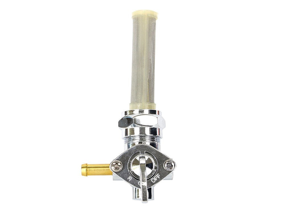 Fuel Tap / Petcock With 22mm Thread, 5/16" Forward Facing Fuel Outlet